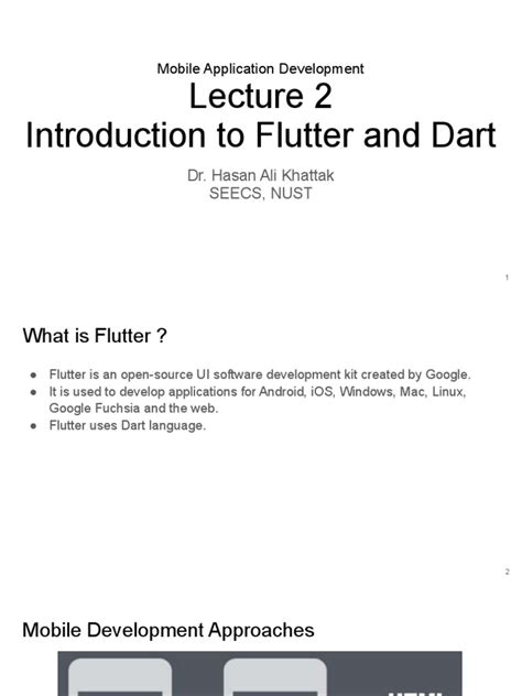 Lecture 2 Introduction To Flutter And Dart Pdf Mobile App Java