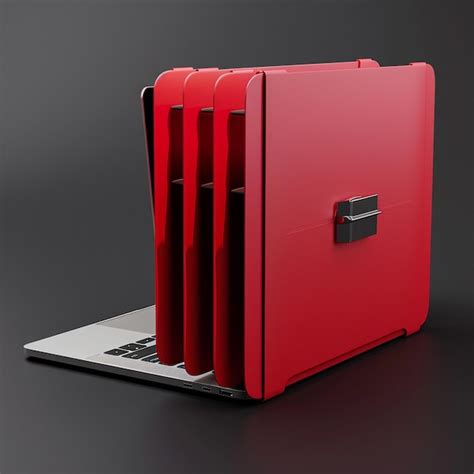 Laptop Folder Concept Premium Ai Generated Image