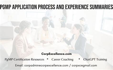 Pgmp Application Process And Experience Summaries