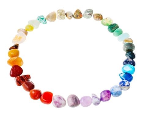 Premium Photo Circle From Natural Mineral Tumbled Gem Stones