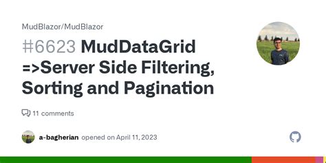 Muddatagrid Server Side Filtering Sorting And Pagination · Issue