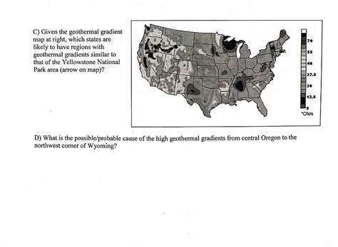 Solved C Given The Geothermal Gradient Map At Right Which