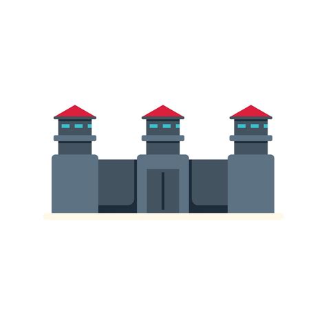 Prison Fortress Wall With Guard Towers Icon 77518317 Vector Art At Vecteezy