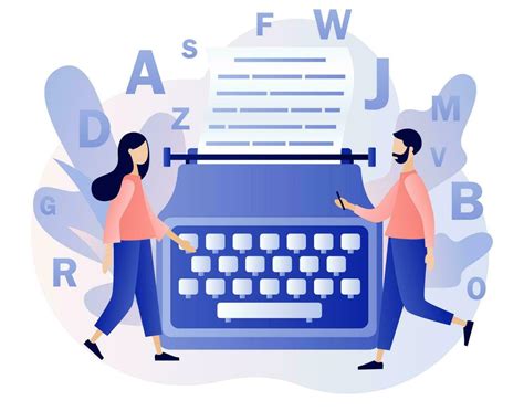 Author Typing Cartoon