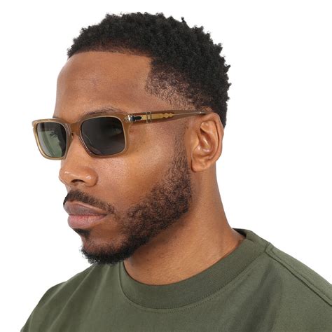 Persol Green Rectangular Unisex Sunglasses Po3272s 116931 55 8056597831284 Sunglasses Jomashop