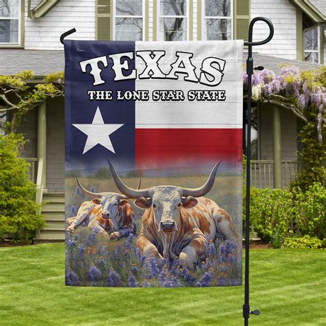 Texas Longhorn The Lone Star Flag State Flag Flagwix