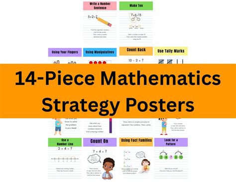 Math Strategies Posters 14 Classroom Posters Set Problem Solving