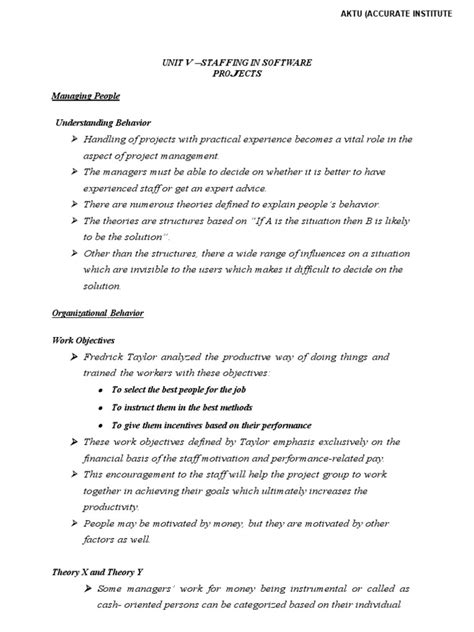 Spm Unit 5 Notes Pdf Motivation Motivational