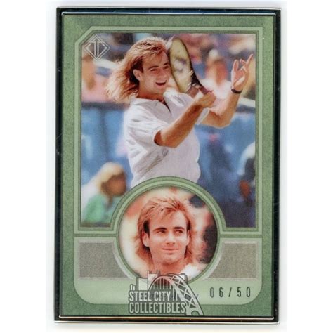 Andre Agassi 2020 Topps Transcendent Tennis Card 6 50 Steel City