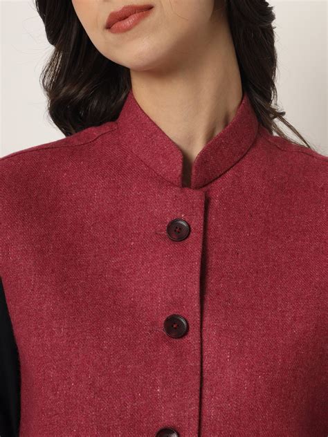 Womens Pure Wool Indian Traditional Nehru Jacket Modi Jacket For