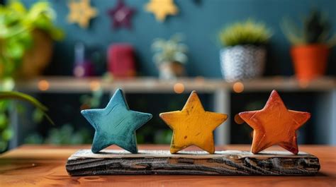 Premium Photo A Collection Of Colorful Stars On A Table