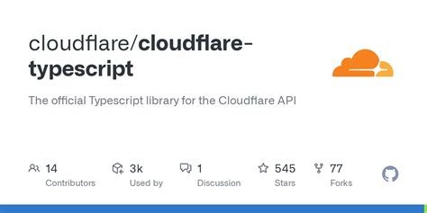 Github Cloudflarecloudflare Typescript The Official Typescript