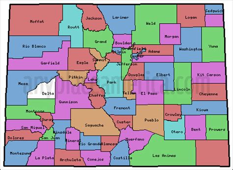 Map Of Colorado With Counties