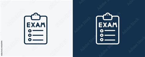 Exams Icon Outline Exams Exam Icon From Education Collection Linear