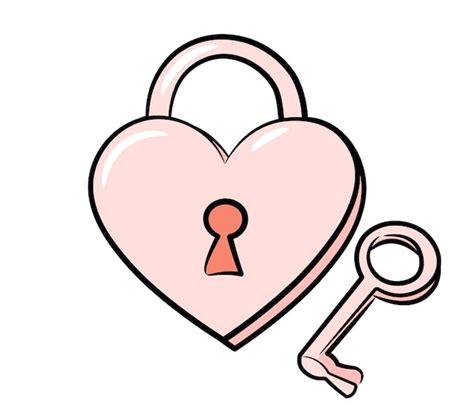 Heart Lock Drawing