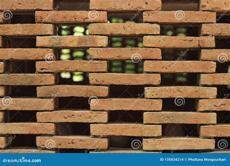 Brick Walls Alternating Zigzag Spaces To Allow The Wind To Pass