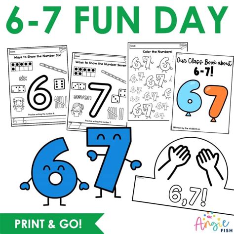 6 7 Day 6 7 Activities 6 7 Crowns Six Seven 67th Day 6 7 Kindergarten
