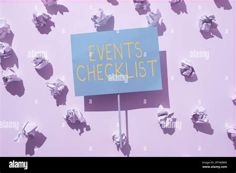 Conceptual Display Events Checklist Business Approach Invaluable Tool For Successfully Managing