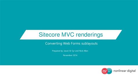 sitecore mvc converting web forms sublayouts