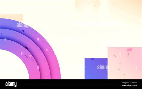 Screensaver With Geometric Shapes Motion Beautiful Colorful Figures Move In Composition