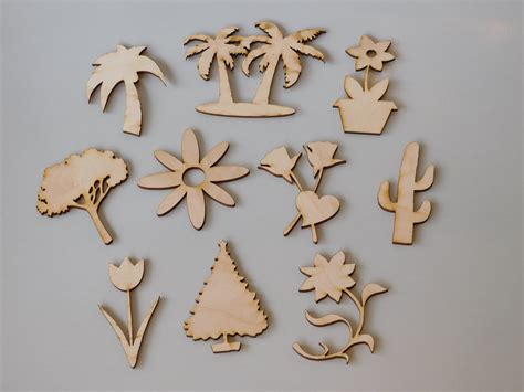 Flowers And Trees Layout Template Set Make A Wood Sign