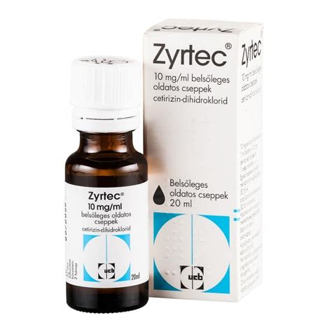 Zyrtec 10 Mgml Belsőleges Oldatos Cseppek 20 Ml Medicinan