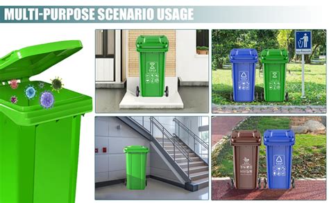 Psybrythia Outdoor Garbage Can With Wheels And Lid 80l 100l
