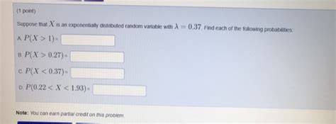 solved 1 point suppose that x is an exponentially
