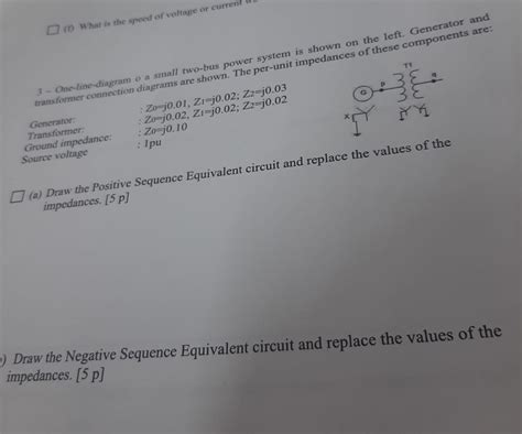 Solved C ﻿draw The Zero Sequence Equivalent Circuit And