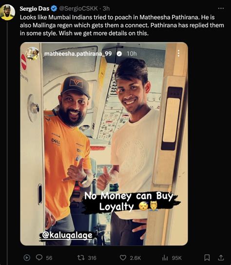 Fact Check Did Matheesha Pathira Take A Dig At Mumbai Indians The