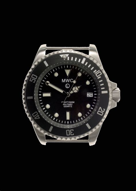 Mwc 300m 1000ft Stainless Steel Quartz Military Divers Watch With 10