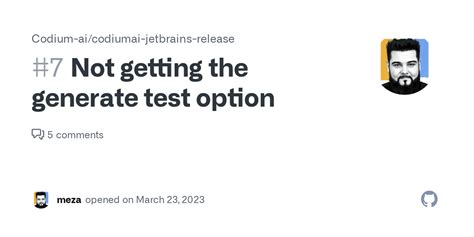 Not Getting The Generate Test Option · Issue 7 · Codium Aicodiumai Jetbrains Release · Github