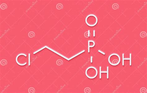 Ethephon Plant Growth Regulator Molecule Skeletal Formula Stock