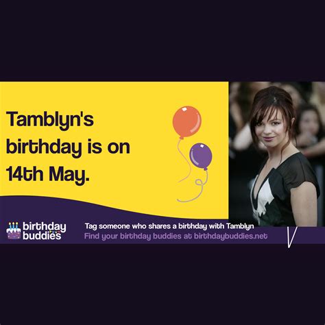 Tamblyns Birthday Is 14th May 1983