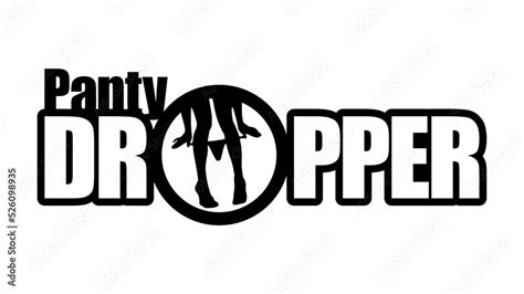 Panty Dropper Vector Emblem Car Sticker Decal Vinyl Label Stock