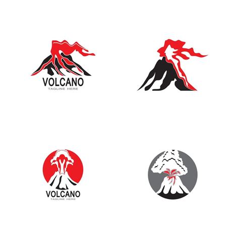 Volcano Eruption Logo Vector Illustration 4746273 Vector Art At Vecteezy