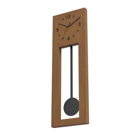 Wall Clock With Pendulum Premium 3d Model