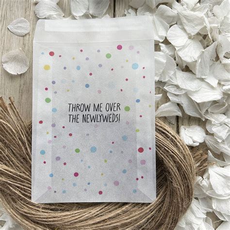 Confetti Packets Newlyweds Design 12 Confetti Packets Confetti Bee