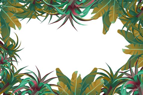 Cadre De Feuilles De La Jungle Vecteur Gratuite