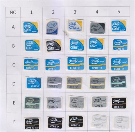 Jual Stiker Logo Core 2 Duo Intel Core I3 I5 I7 Gen 1 2 3 4 5 Kota