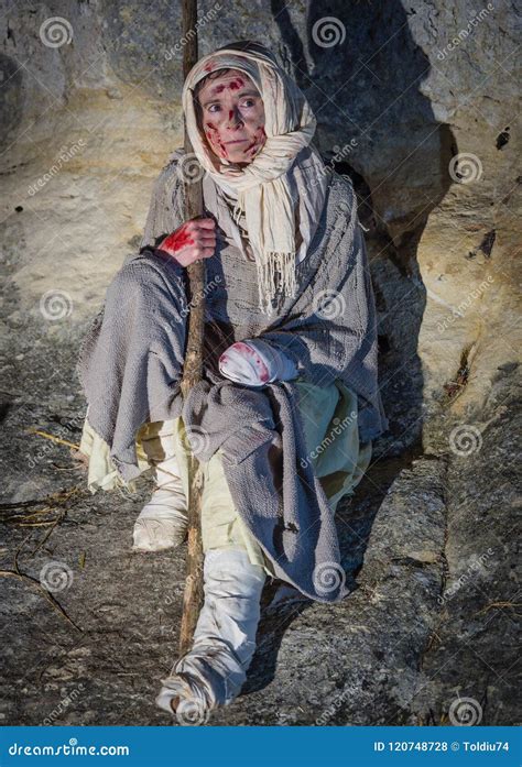Leprous Dressed In Rags During A Historical Re Enactment In The