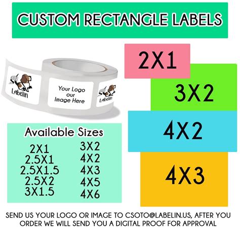 Custom Rectangle Stickers Logo Labels Personalized Packaging