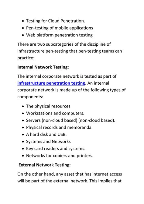 Infrastructure And Network Vulnerability Assessment And Penetration