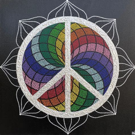 Mandala Peace Canvas Wall Art By Nadya Al Haroun Icanvas