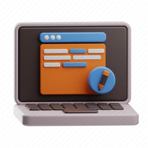 Edit Code Code Editor Programming Html Tool Draw 3d Illustration