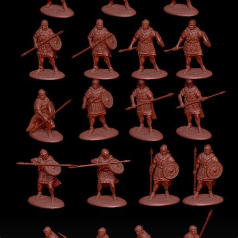 🦶 Roman Auxiliary Infantry Spear Formation 25mm ・ 3d File For 3d
