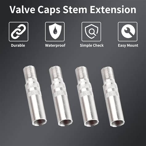Stainless Steel Valve Extenders 4 Pack Valve Stem Extenders 4 Inch