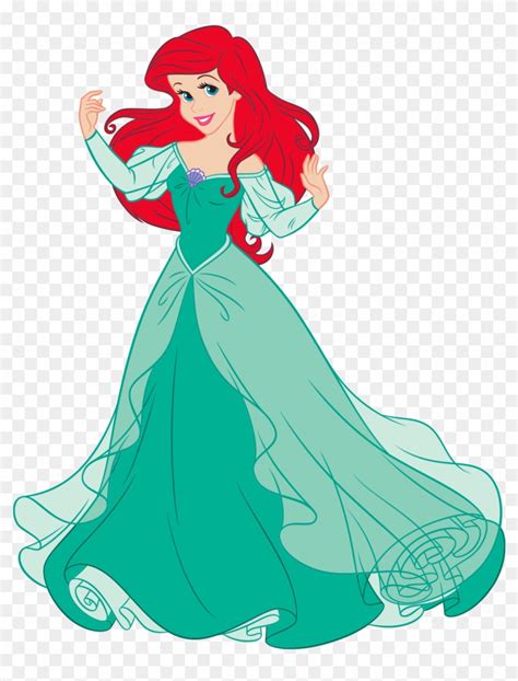 Dress Clipart Ariel Disney Princess Ariel Green Dress Png Download