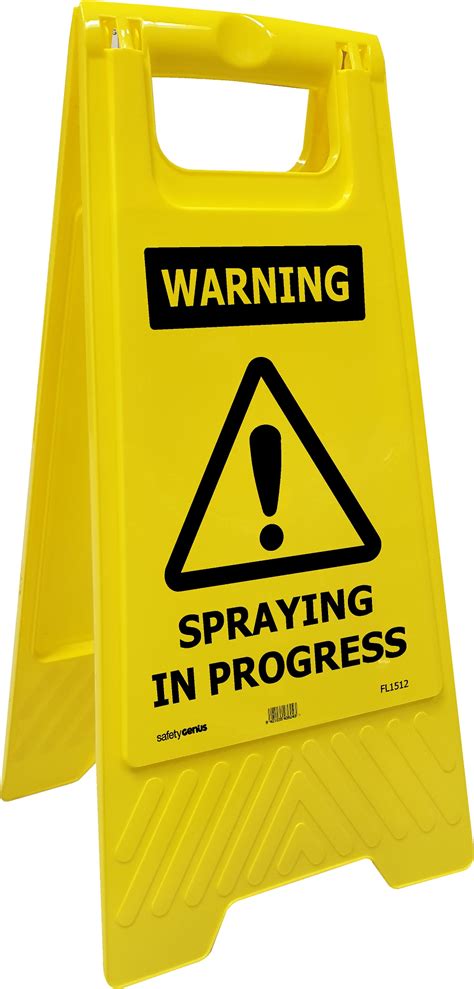 Warning Spraying In Progress Fl1512 Sign Safety Genius