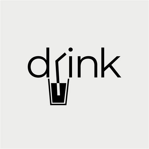 Vector Drink Text Logo Design 27888941 Vector Art At Vecteezy